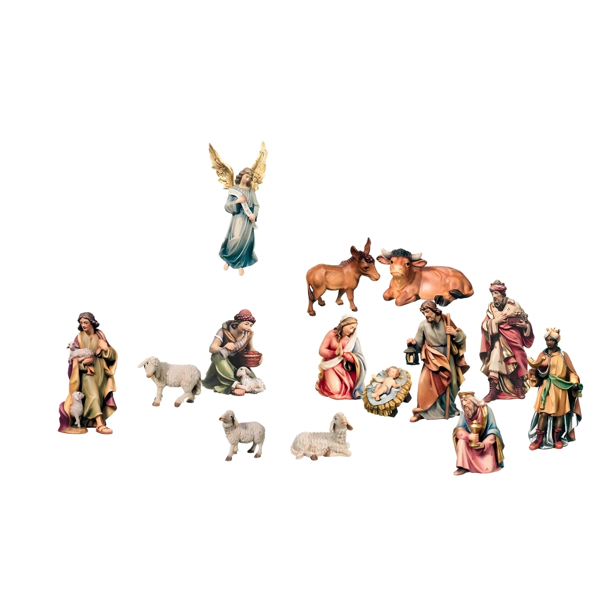 Hand Carved Wooden Nativity Set | 15 Figures – Dolfi