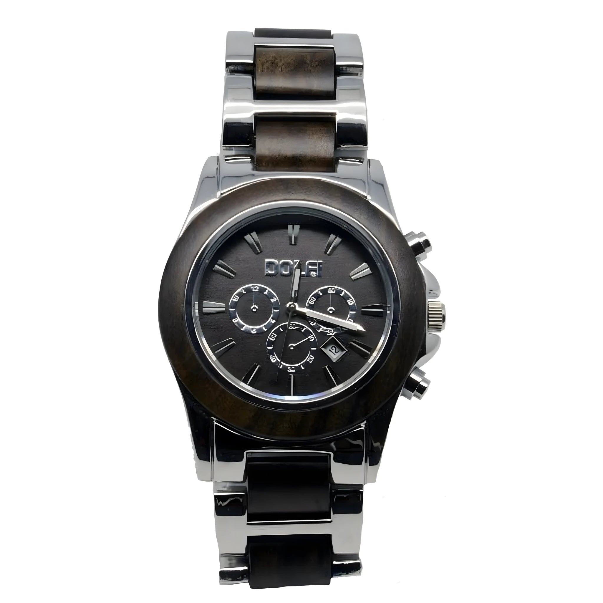 Walnut Wood and Stainless Steel Rudy Chronograph Watch – Dolfi