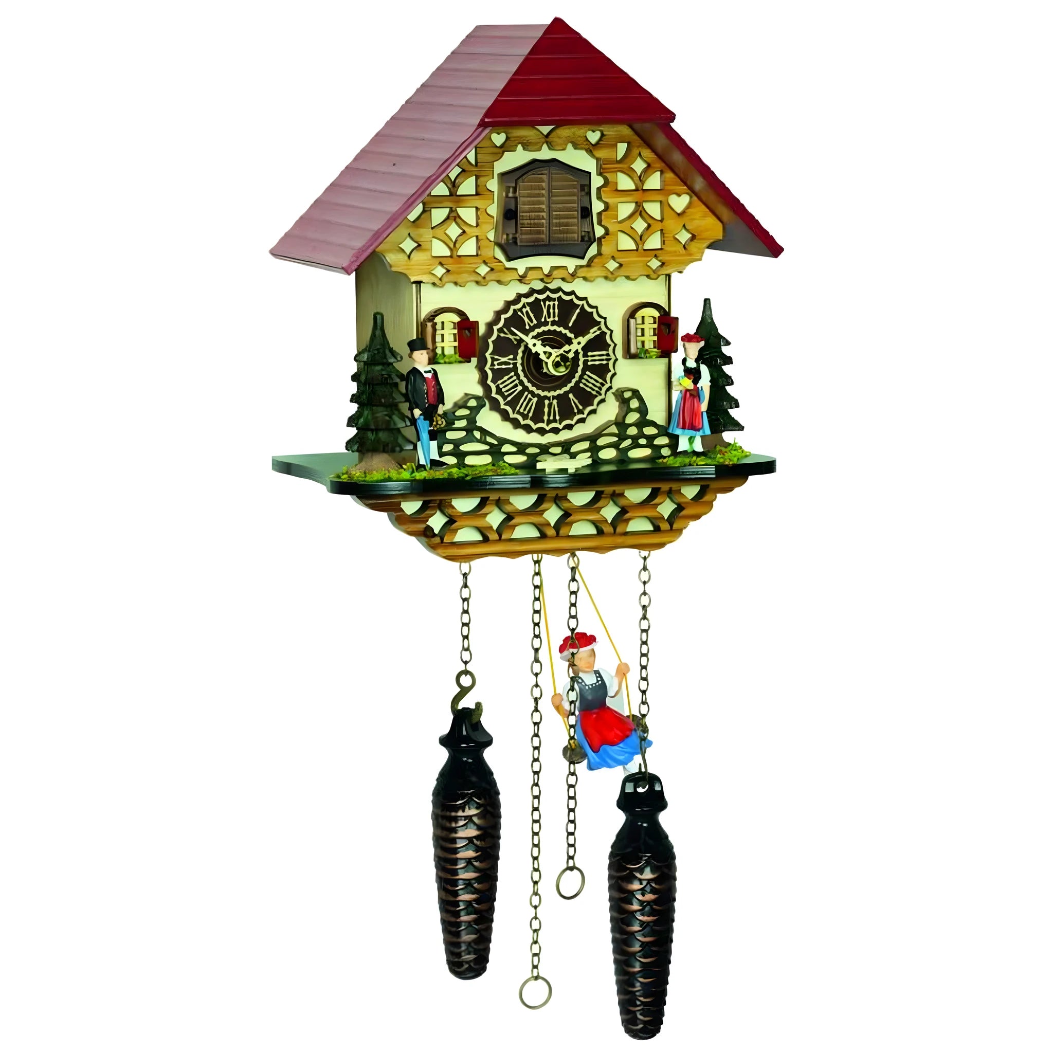 Original Tyrolean Cuckoo Clock Hand-Carved Wood – Dolfi