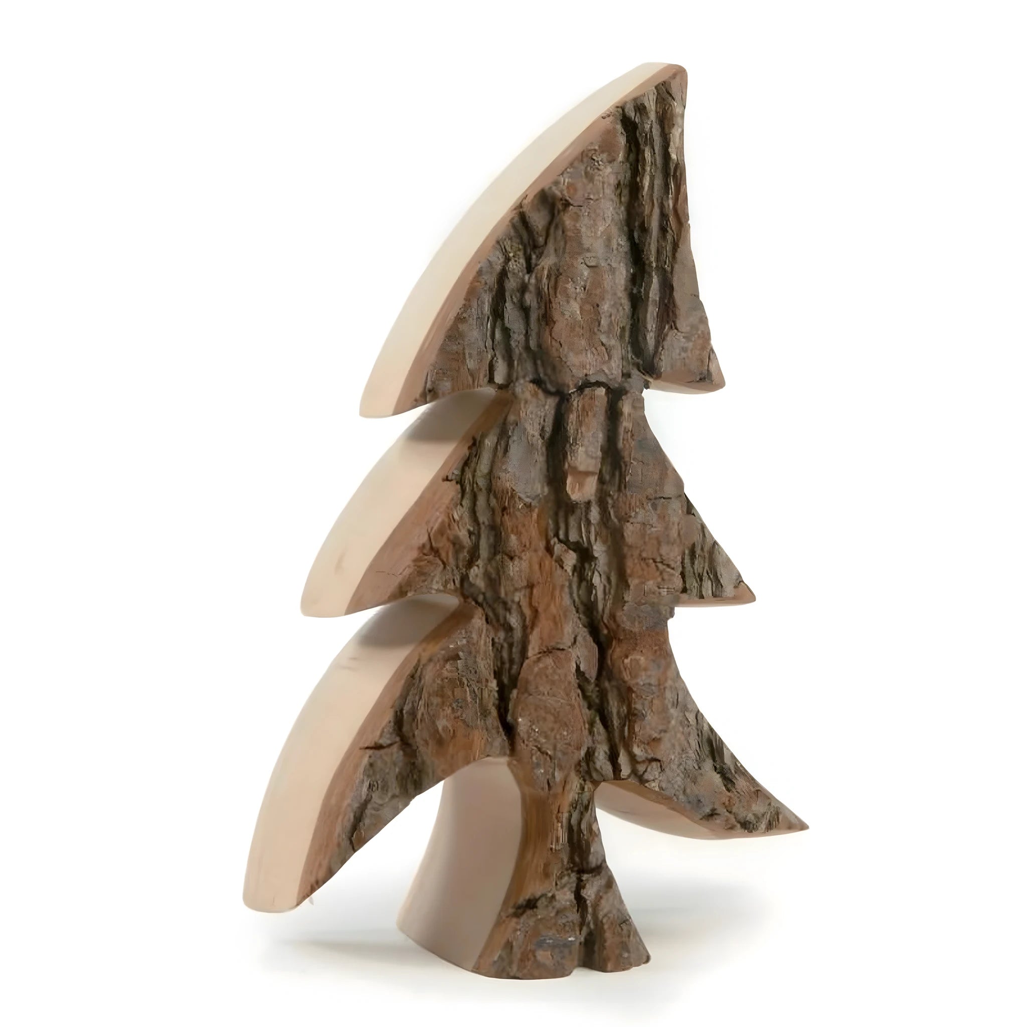 Stylized Wooden Tree Sculpture in Maple and Natural Bark Handmade – Dolfi