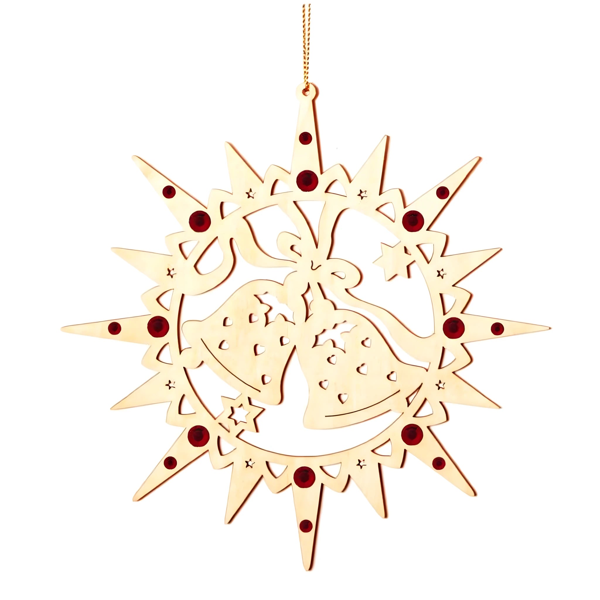 Christmas Star with Carving, Bells and Bright Crystals – Dolfi